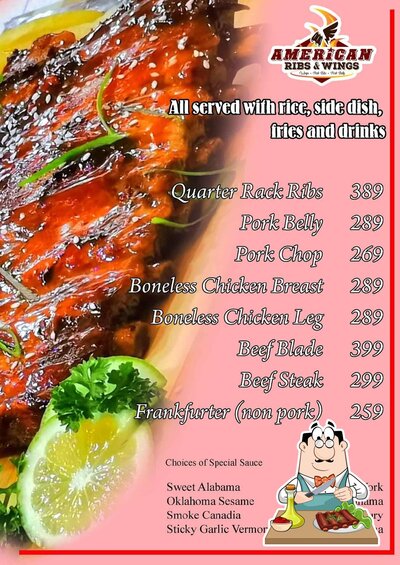 American Ribs and Wings - Dacudao, Davao City - Restaurant menu, prices ...